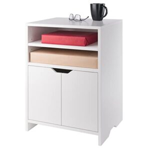 Winsome Wood Nova Storage Cabinet, 1-Drawer with Open Shelf, White