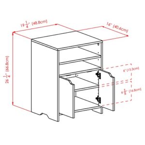 Winsome Wood Nova Storage Cabinet, 1-Drawer with Open Shelf, White