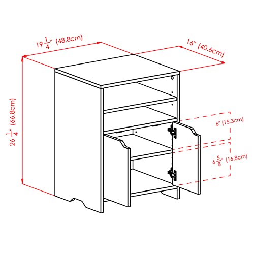 Winsome Wood Nova Storage Cabinet, 1-Drawer with Open Shelf, White