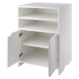 Winsome Wood Nova Storage Cabinet, 1-Drawer with Open Shelf, White