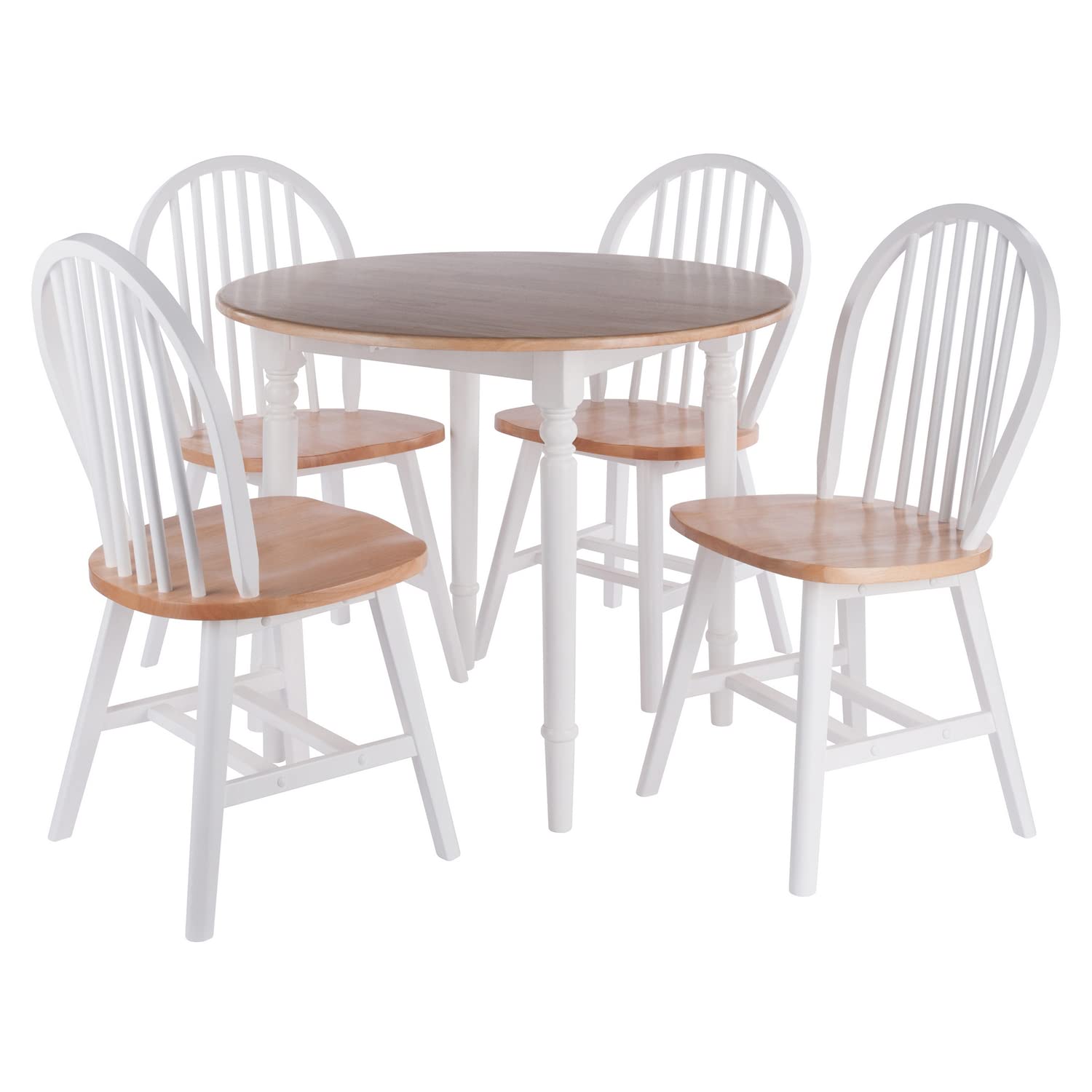 Winsome Wood Sorella Dining Set, Natural/White