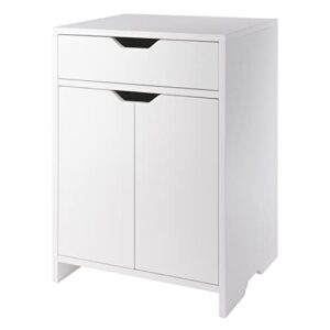 winsome wood nova storage cabinet, 1-drawer, white