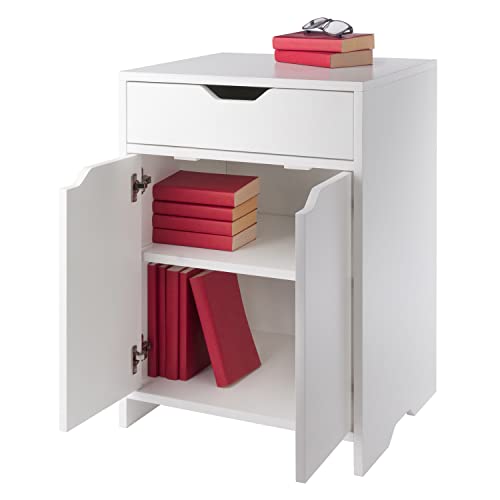 Winsome Wood Nova Storage Cabinet, 1-Drawer, White