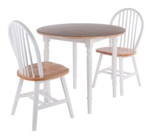 winsome wood sorella dining set, natural/white