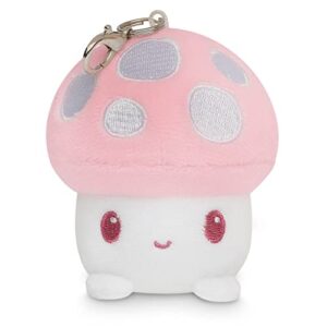 teeturtle | plushie charm keychain | happy light pink mushroom