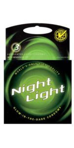 glow in the dark condoms - 3 pack - night light-