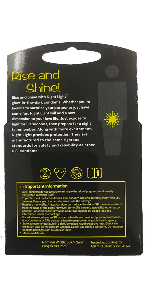 Glow in The Dark Condoms - 3 Pack - Night Light-