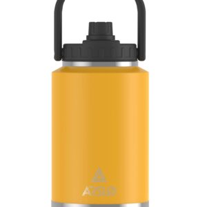 Arslo Gallon Water Jug With Handle, One Gallon Water Bottle Insulated,Stainless Steel Thermos,Large Vacuum Insulated Water Bottle Alpine Yellow(GD)