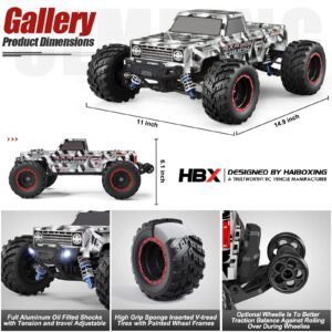 HAIBOXING 1/12 Scale Brushless RC Cars 903A, 4X4 Off-Road RC Monster Truck with Fast Remote Control of 55KM/H Top Speed, Hobby Grade RTR RC Vehicles All Terrain for Adults, Boys