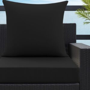 idee-home Outdoor Cushions for Patio Furniture, Outdoor Seat Cushions 24 x 24 with Fade Resistant Waterproof Removable Cover, Replacement Deep Seat Couch Chair Cushion for Yard Garden Deck