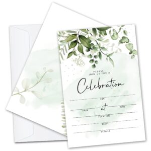 25 wedding reception invitation, bridal shower fill-in invites cards, engagement invitations with envelopes, beautiful and minimalist wedding planning supplies (jy083)