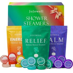 shower steamers aromatherapy - 18 pack shower bombs birthday gifts for women, gifts for mom, organic with eucalyptus mint lavender watermelon grapefruit essential oils stress relief