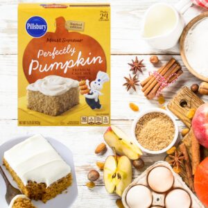 AUS Limited Edition Moist Supreme Perfectly Pumpkin Premium CAKE Mix (Pillsbury), BUNDLE of 2, Delicious Dessert, 15.25oz, Perfect for Any Celebration, Halloween Parties, Thanksgiving, Fall Season