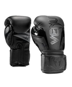 venum elite evo boxing gloves - black/black