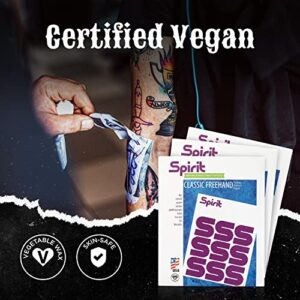 Spirit Freehand Tattoo Transfer Paper - A4-Size Freehand Tattooing Stencil Paper Certified Vegan with Vegetable Wax Easy Transfer Tattoo Paper (100ct)