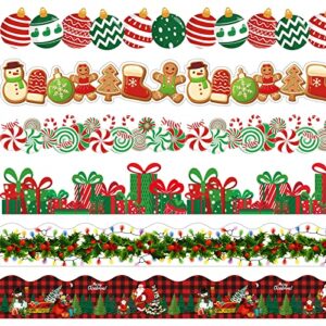 containlol 118 feet bulletin board borders, classroom borders for bulletin board decorations die cut scalloped border trim for classroom back to school decor(bright style)