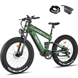 freesky alaska pro [2024 newest] dual battery electric bike for adults 2000w 48v 35ah 38mph&155 miles long range 26" fat tire full suspension e bike with dual hydraulic brakes