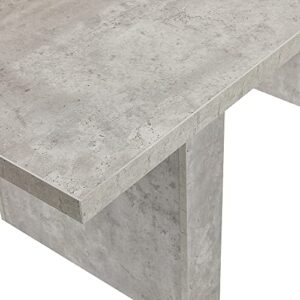 GIA Home Furniture Series 70-Inch Seamless Top Dining Room Table, 70 INCH, Cement Gray