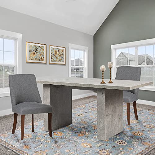 GIA Home Furniture Series 70-Inch Seamless Top Dining Room Table, 70 INCH, Cement Gray