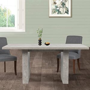 GIA Home Furniture Series 70-Inch Seamless Top Dining Room Table, 70 INCH, Cement Gray