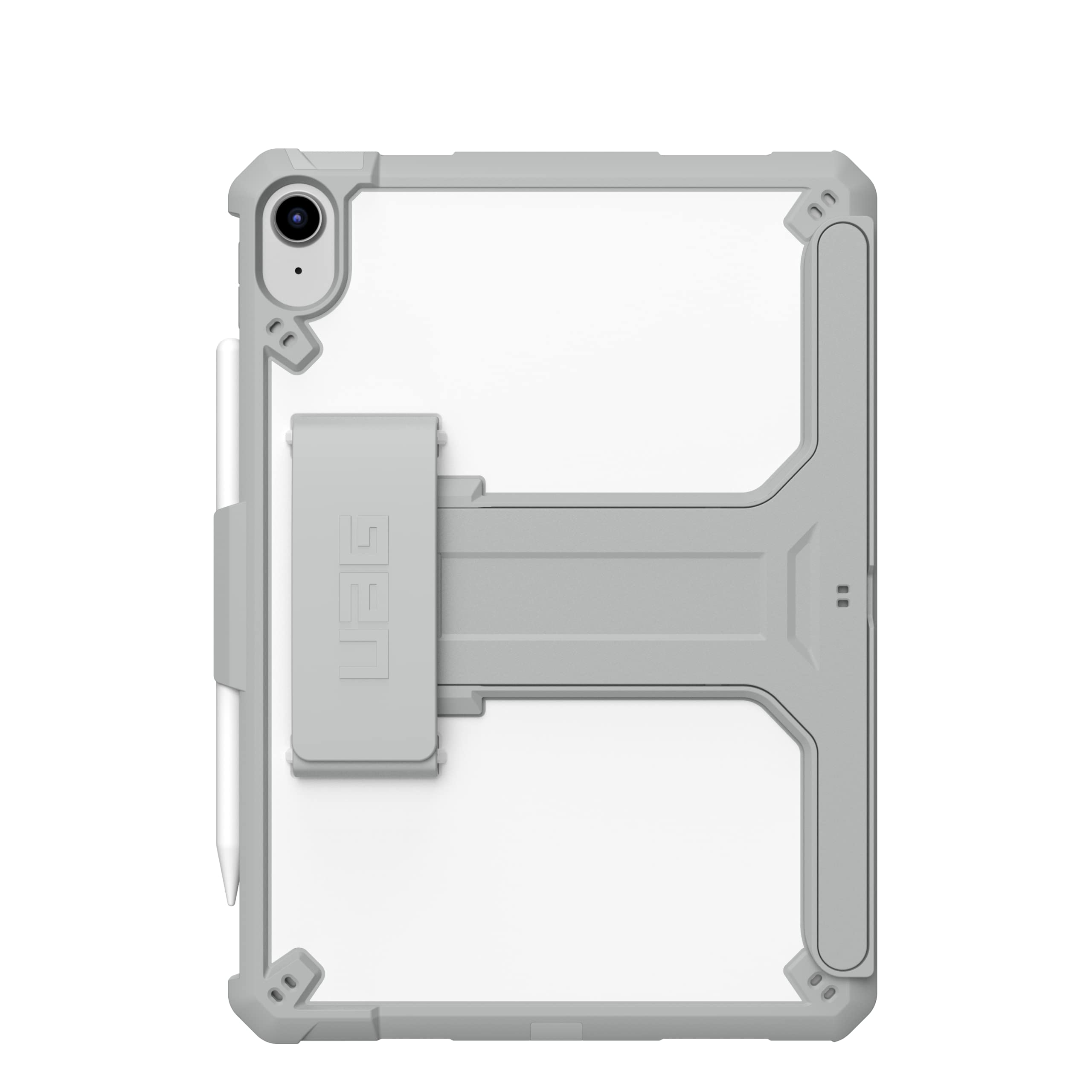 UAG Designed for iPad 10.9” 10th Gen 2022 Case Scout Healthcare White/Gray with Hand Strap, Kickstand Pencil Holder Rugged Lightweight Slim Impact Resistant Protective Folio Cover by URBAN ARMOR GEAR