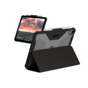 uag designed for ipad 10.9” 10th gen 2022 case plyo clear black/ice with adjustable stand and pencil holder rugged lightweight impact resistant soft core protective folio cover by urban armor gear