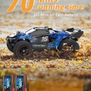 KIDOMO 1:18 Scale Brushless RC Car - 60KM/H All Terrain High-Speed & Off-Road Remote Control Car with 2 Rechargeable Batteries Hobby Monster Car 4WD RC Truck Gifts for Kids and Adults, Red (T1)