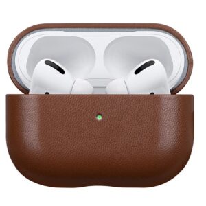 Lopie Brown Leather Case for AirPods Pro 2nd Generation, Handmade, 360-Degree Protection, Lightning Port Access