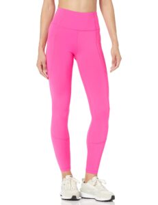 amazon essentials women's active sculpt high rise full length legging with pockets (available in plus size), neon pink, medium