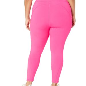 Amazon Essentials Women's Active Sculpt High Rise Full Length Legging with Pockets (Available in Plus Size), Neon Pink, Medium