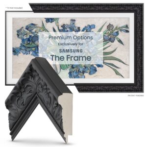 deco tv frames -tuscan matte black compatible only with samsung the frame tv (fits 2021-2024 frame tv, 55")