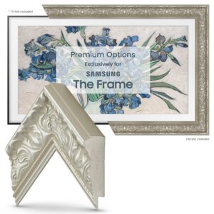 frame my tv deco tv frames -tuscan pearl compatible only with samsung the frame tv (fits 2021-2024 frame tv, 50")