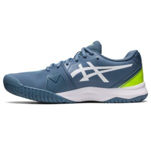 asics men's gel-challenger 13 tennis shoes, 9.5, steel blue/white