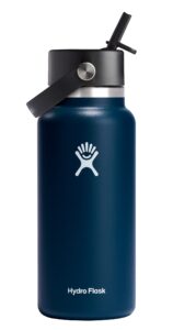 hydro flask wide flex straw cap indigo 32 oz