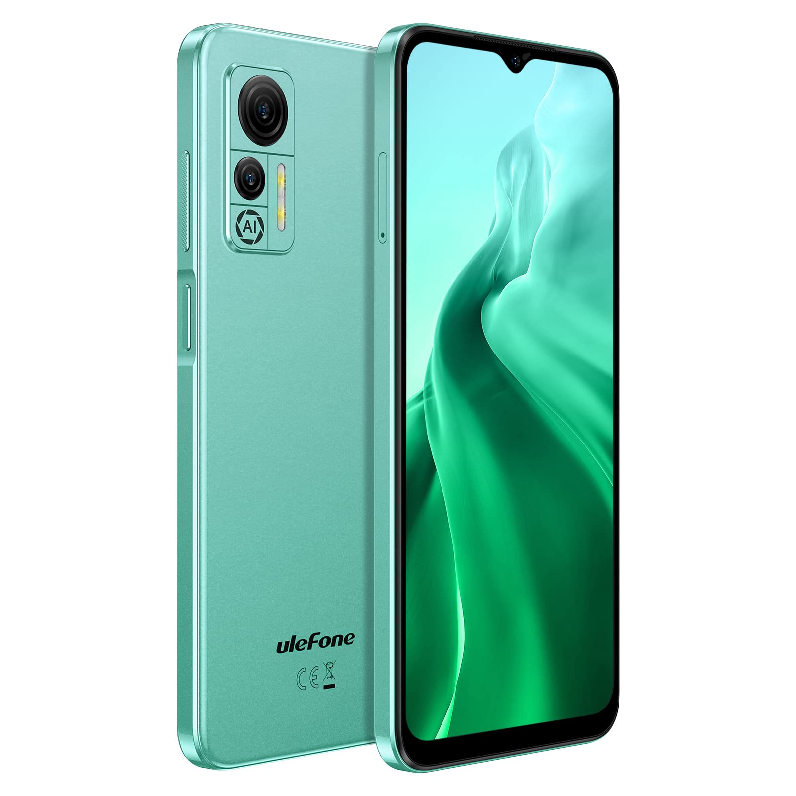 Ulefone Unlocked Smartphone, Note 14 8GB + 64GB, Cell Phone Unlocked, Android 12, 6.52" Full-Screen, 4500mAh, Triple Card Slots, 13MP Camera, Dual SIM, Face Recognition, 4G Cheap Phones - Green