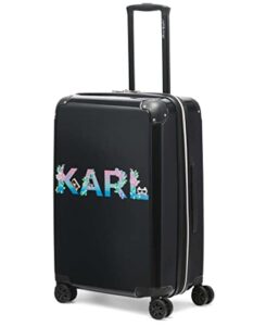 karl lagerfeld paris flowers 25" upright luggage, black