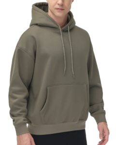 the gym people men's fleece pullover hoodie loose fit ultra soft hooded sweatshirt with pockets grey