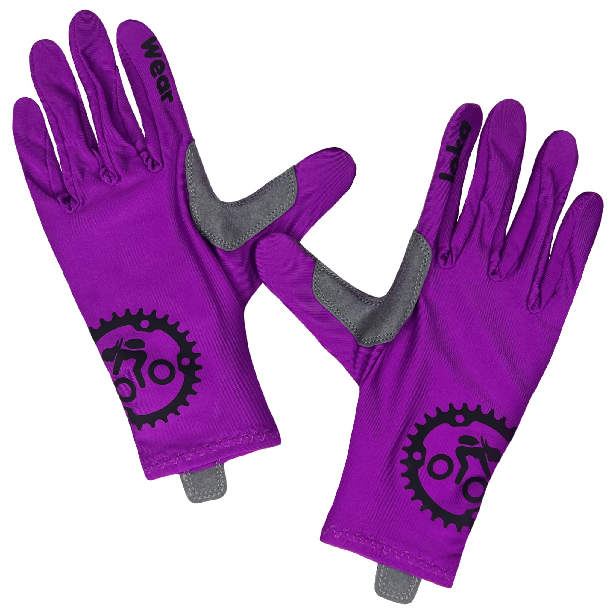 Loka Wear Women MTB Cycling Biking Gloves Full Finger All Finger Tips Touch Screen Breathable Light Weight Padded Audrey - Magenta (Medium)