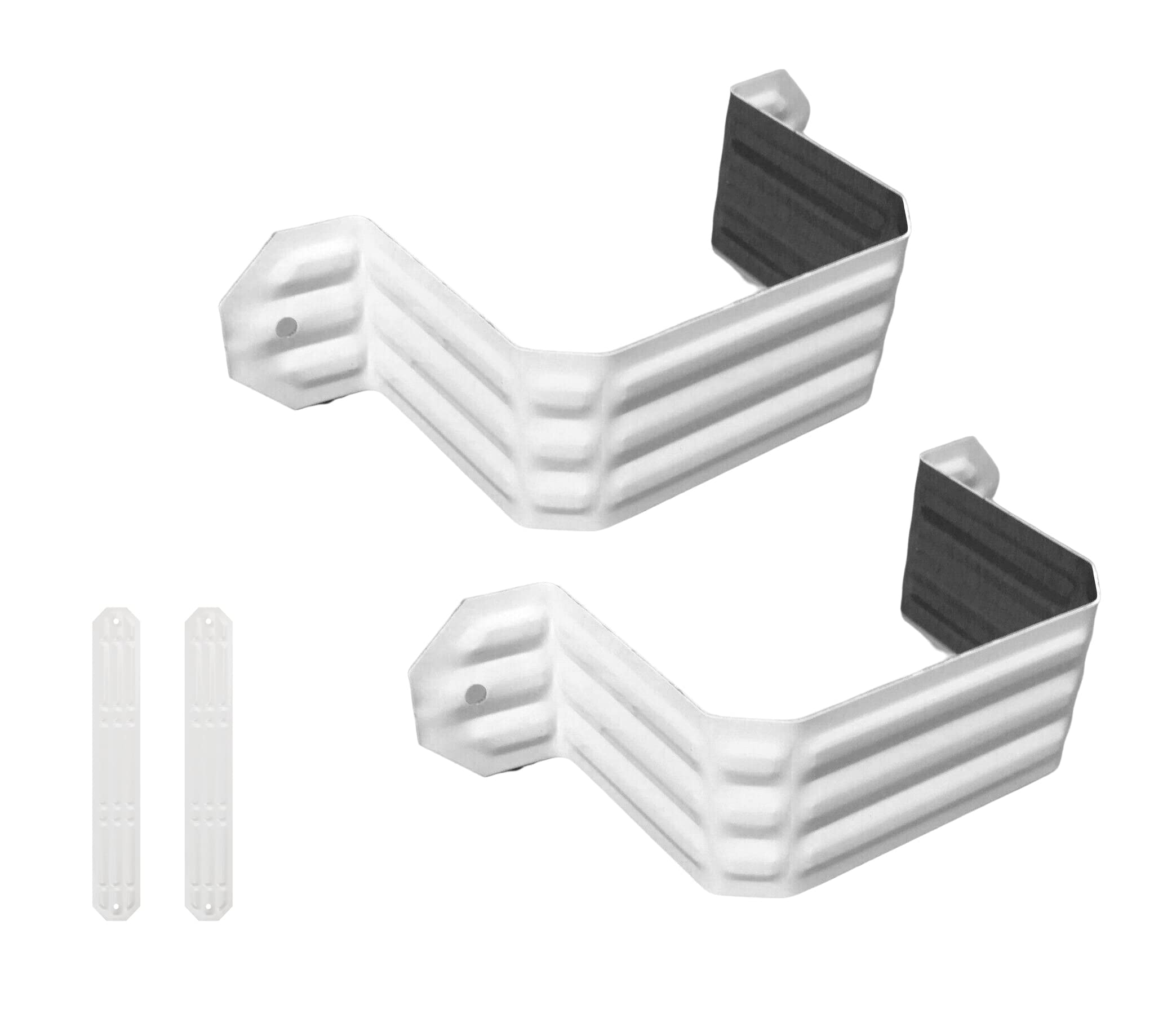 Gutter Downspout Strap downspout offset 3x4， Leader Strap 3x4 rain gutter downspout extension adapter (Leader Strap 3x4-2 pcs)