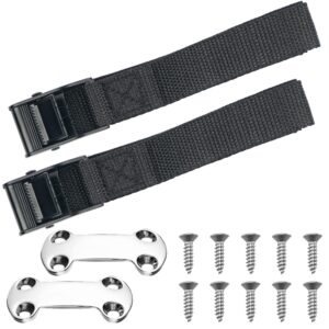 omoojee cooler tie down kit, fixed straps for yeti and for rtic coolers to boat, deck, truck bed, prevent sliding