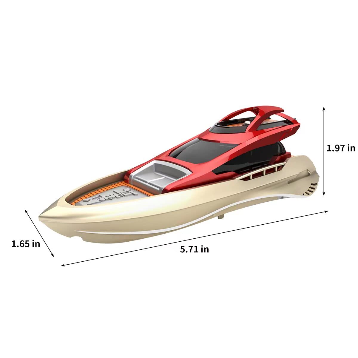 LONMAHOVER Mini Fast RC Boat (Golden Blue)