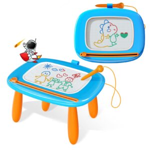 kikidex toddlers toys age 1-3, magnetic drawing board, toddler girl toys for 1-2 year old, doodle board pad learning and educational toys for 1 2 3 year old baby kids birthday gift