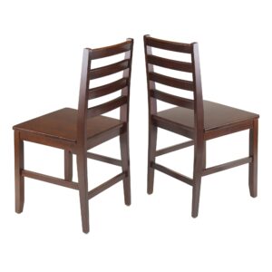 Winsome Wood Clayton Dining Walnut, 35.98x35.98x29.13 Hamilton Seating, Antique Walnut