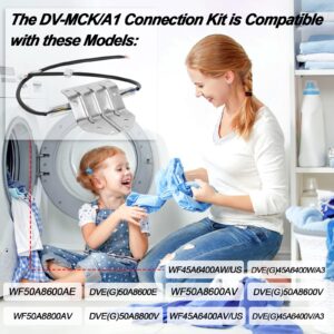 Upgraded DV-MCK/A1 Connection Stacking Kit with Longer Wire For Samsung Dryer and Washer ASSY Bracket Stacking Replacement Laundry Installation Accessory