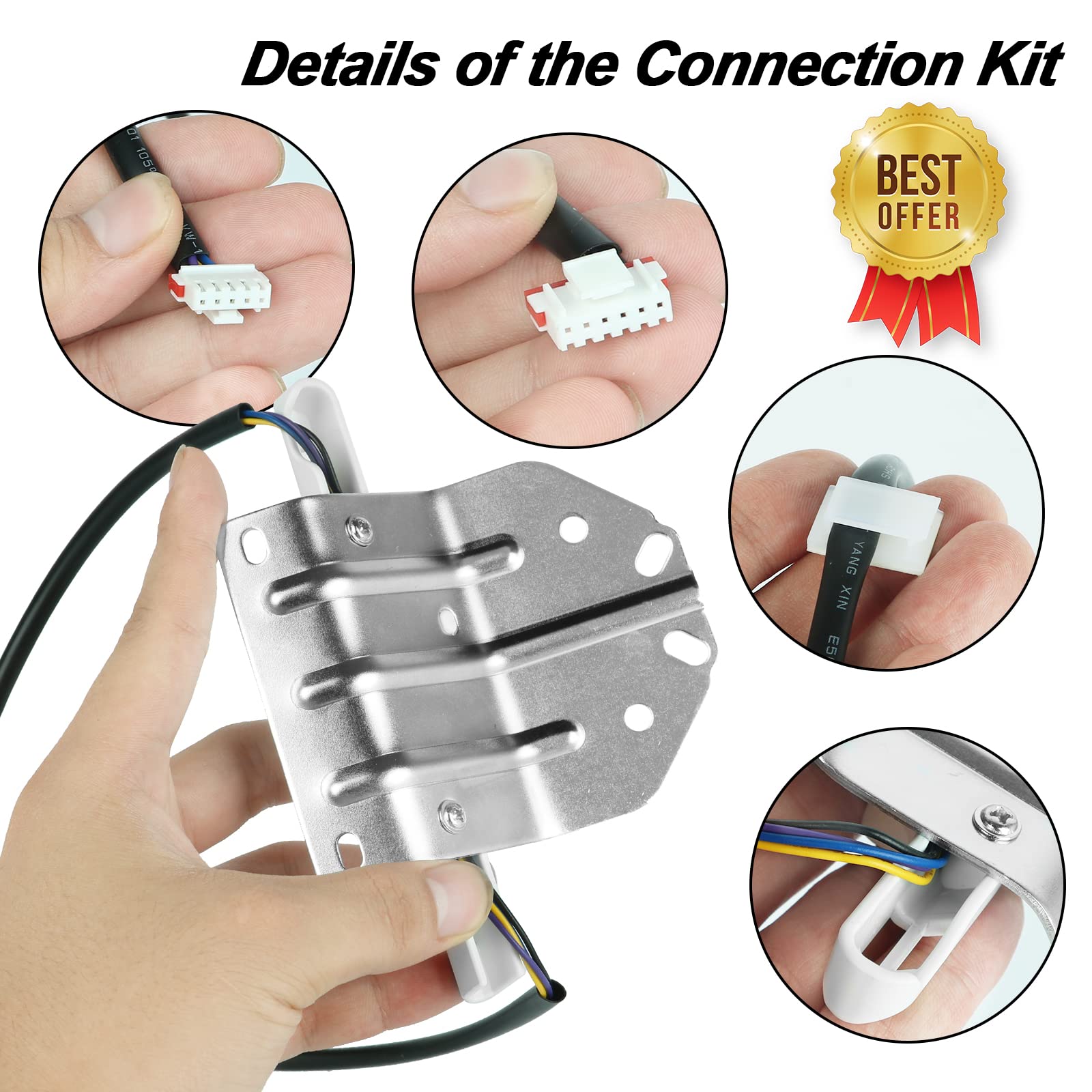 Upgraded DV-MCK/A1 Connection Stacking Kit with Longer Wire For Samsung Dryer and Washer ASSY Bracket Stacking Replacement Laundry Installation Accessory