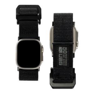 urban armor gear uag compatible with apple watch band 49/45/44/42mm for iwatch series ultra 2/9/ultra/se 2/8/1-7/se active graphite/black (new edition) sport adjustable replacement strap