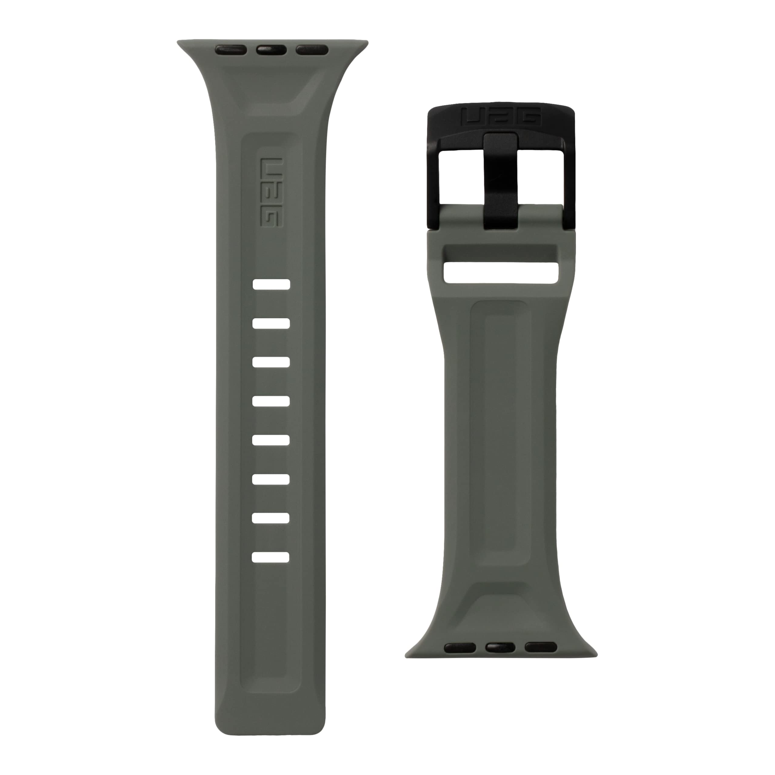 URBAN ARMOR GEAR UAG Compatible with Apple Watch Band 49/45/44/42mm for iWatch Series Ultra 2/9/Ultra/SE2/8/1-7/SE Scout Foliage Green (New Edition) Sweatproof Adjustable Silicone Replacement Strap