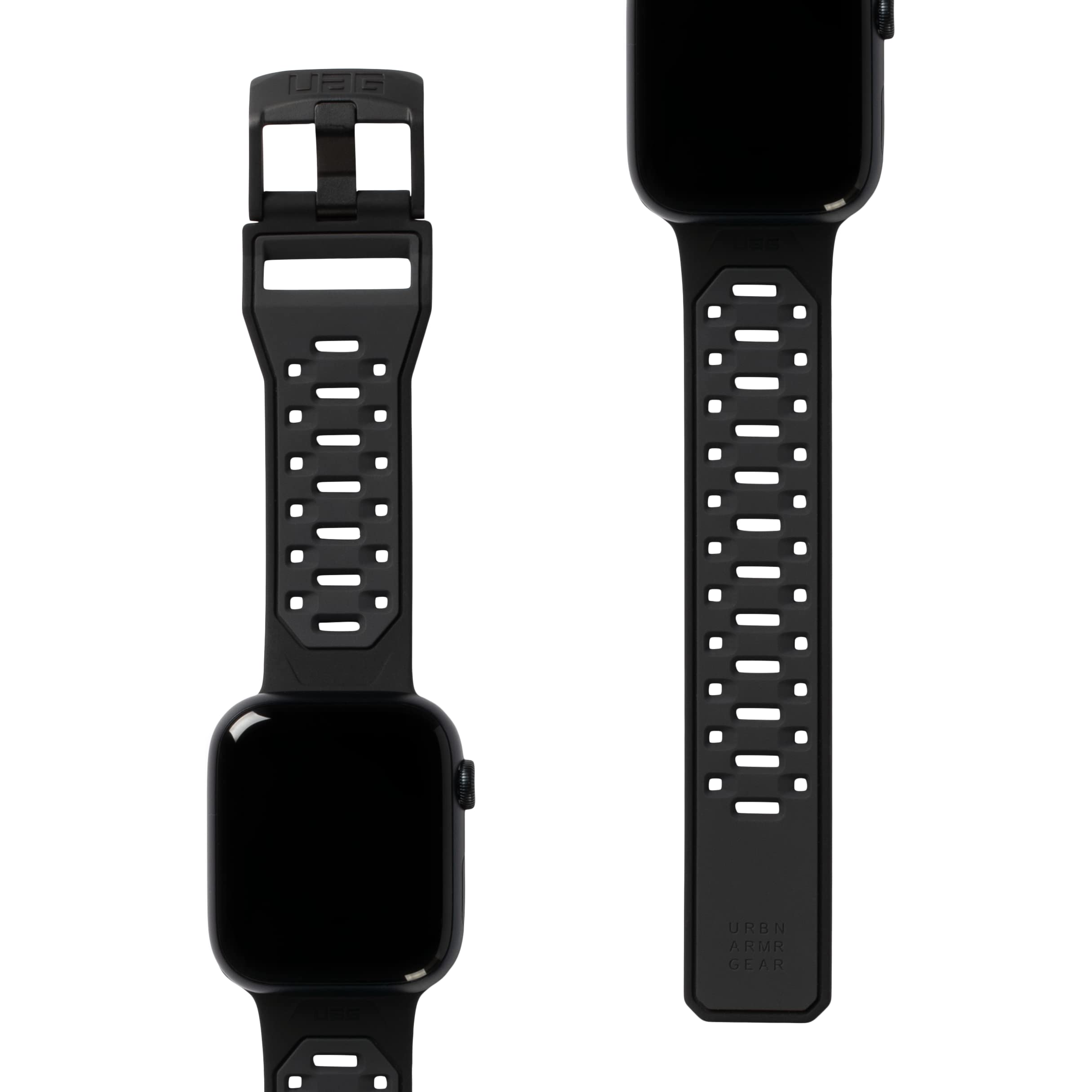 URBAN ARMOR GEAR UAG Compatible with Apple Watch Band 49/45/44/42mm for iWatch Series Ultra 2/9/Ultra/SE2/8/1-7/SE Civilian Graphite/Black (New Edition) Sport Sweatproof Adjustable Replacement Strap