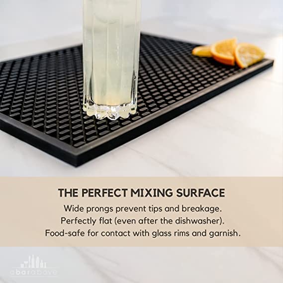 Premium A Bar Above Heavy Duty Bar Mat – Food-Safe Silicone Mat – Bar Mats for Countertop - Commercial Strength Bartender Accessories Dish Drying Mat for Kitchen Counter - Barista Accessories