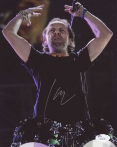 lars ulrich 8x10 photo signed autographed authentic jsa coa compatible with metallica